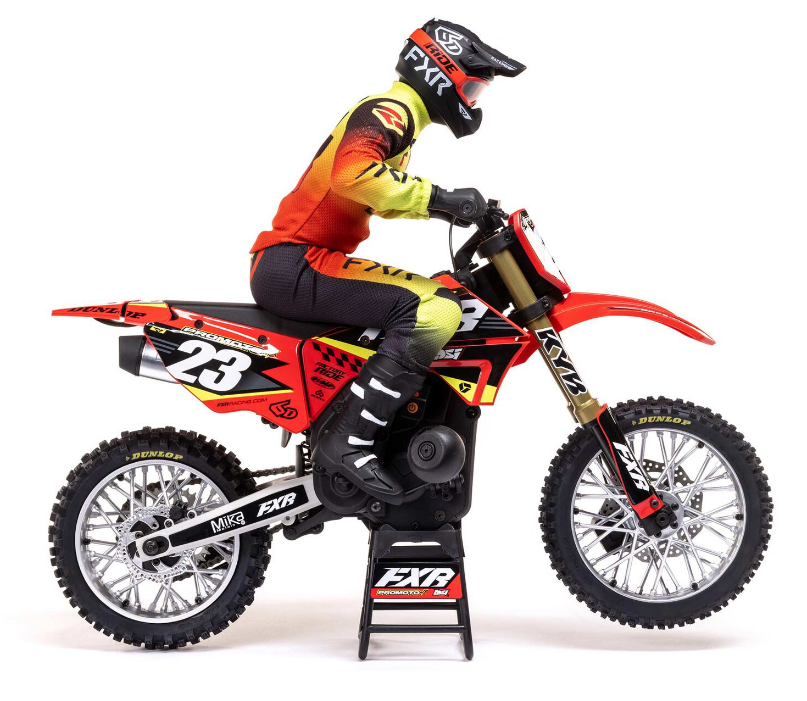 LOSI Promoto-MX Red RC Motorcycle RTR FXR Racing Scheme w/ Spektrum ...