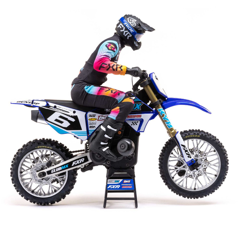 LOSI Promoto-MX Blue RC Motorcycle RTR ClubMX Racing Scheme w/ Spektrum ...