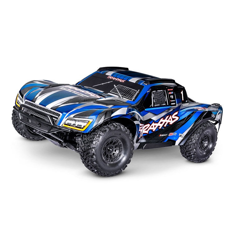TRAXXAS Maxx Slash Blue Short Course Truck w/ TQi Radio, VXL-6S and TSM ...