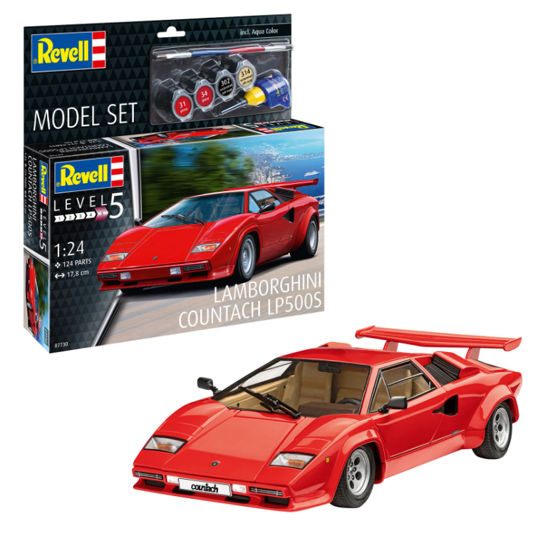 REVELL Lamborghini Countach LP500S Starter Set 1:24 - 67730 – RC Garage ...