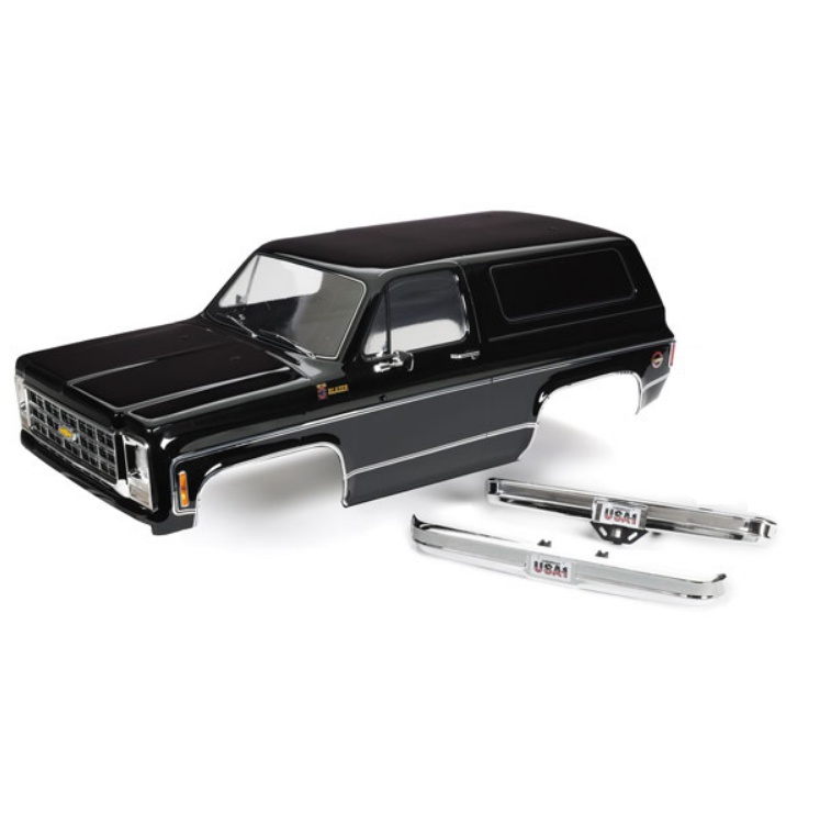 TRAXXAS Body Shell 1979 Chevy Blazer Complete Black Clipless - 8126-BL ...