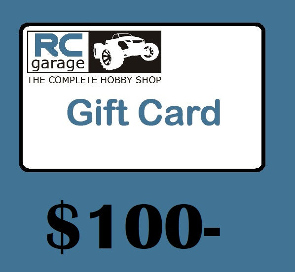 $100 RC Garage Gift Card | RC Garage Hobby Shop